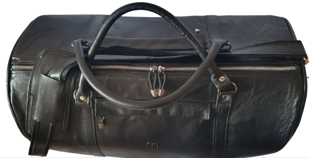 Plain Black Buffel Leather Bag – Classic Everyday Carry | Marcus Mkhasibe